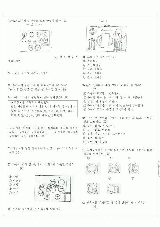 [과외]중학 가정 중3-2-2 상차림 02