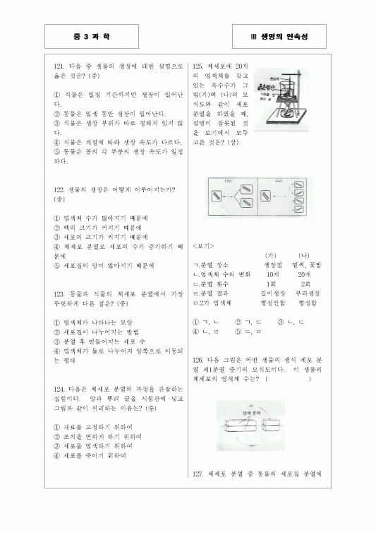 [과외]중학 과학 중3-6 세포분열 04