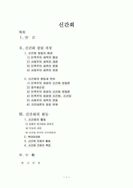 [한국독립운동사] 신간회