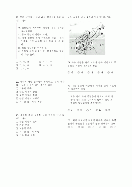 [과외]중학 사회 중1-6 북부지방의 생활 03