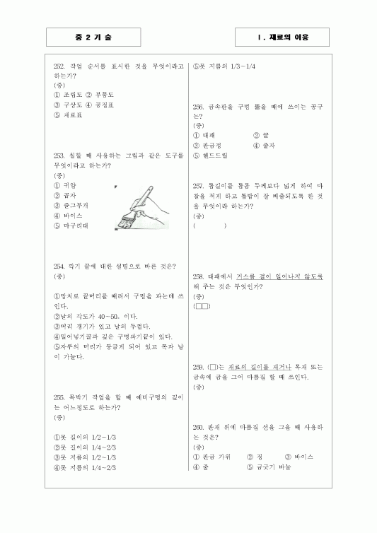 [과외]중학 기술 중2-1-4 제품만들기 06
