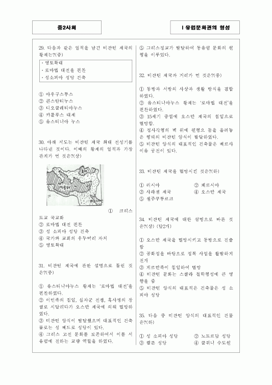 [과외]중학 사회 중2-1 유럽문화권의 생활 06