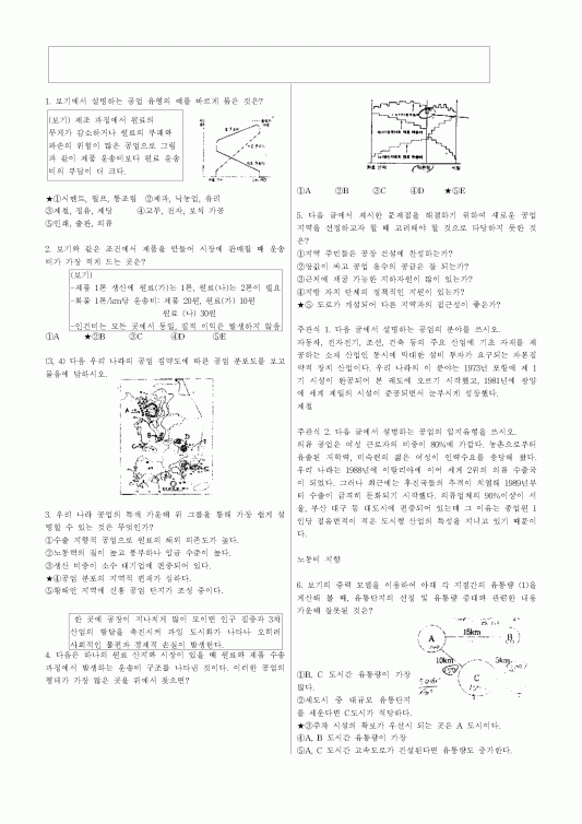[과외]고등 일반사회 2학기 기말 예상문제 06