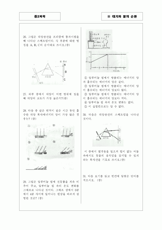 [과외]중학 과학 중2-05 태양복사 에너지 02