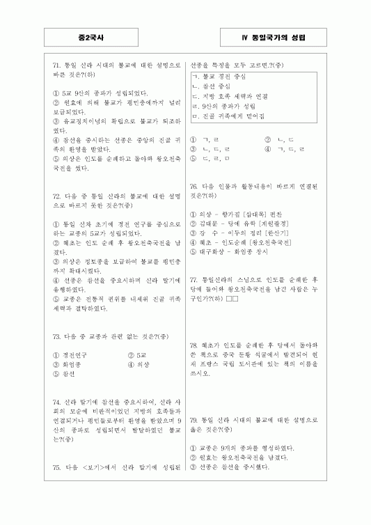 [과외]중2-국사 통일국가의 성립 04