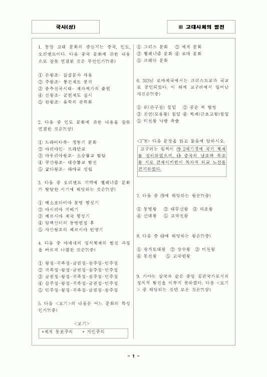 [과외]고등 국사-고대사회의발전 01