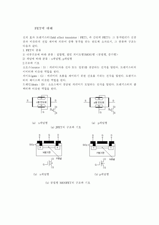 FET에 대해 레포트 자료