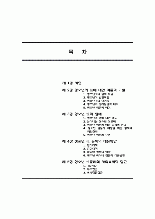성문제와 청소년복지
