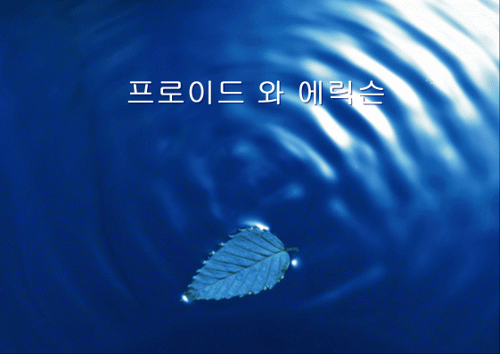 프로이드와 에릭슨 비교분석