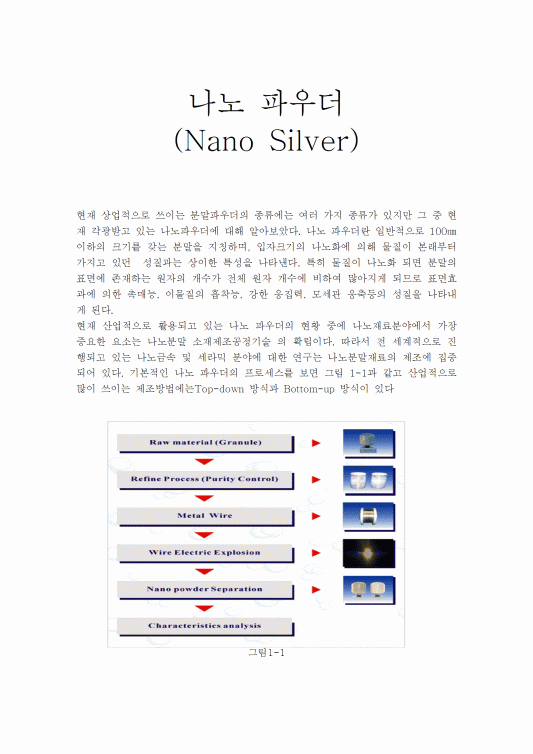 나노 파우더 레포트 자료