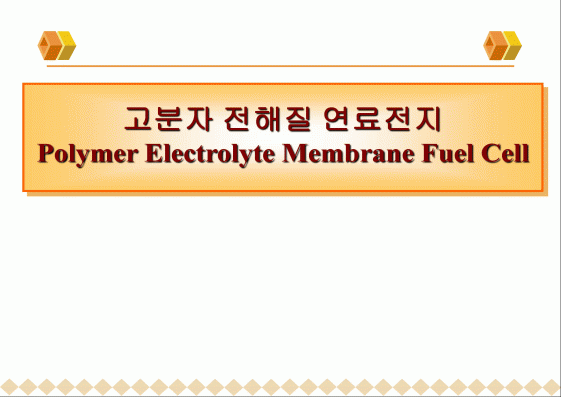 고분자 전해 연료전지