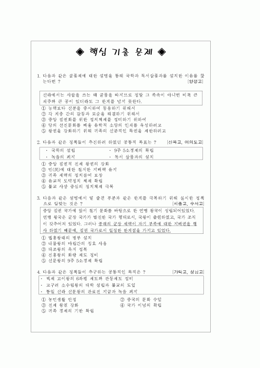 [과외]고등 국사 고대사회와 문화 01