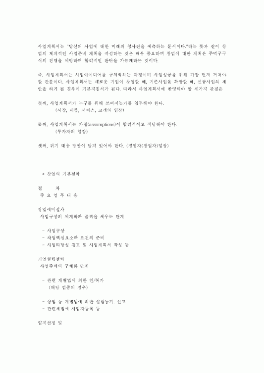 사업계획서 작성법