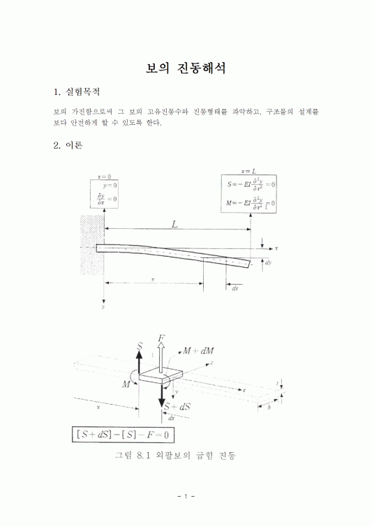 보의진동실험