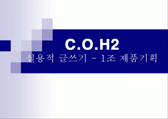C.O.H2 마케팅 전략