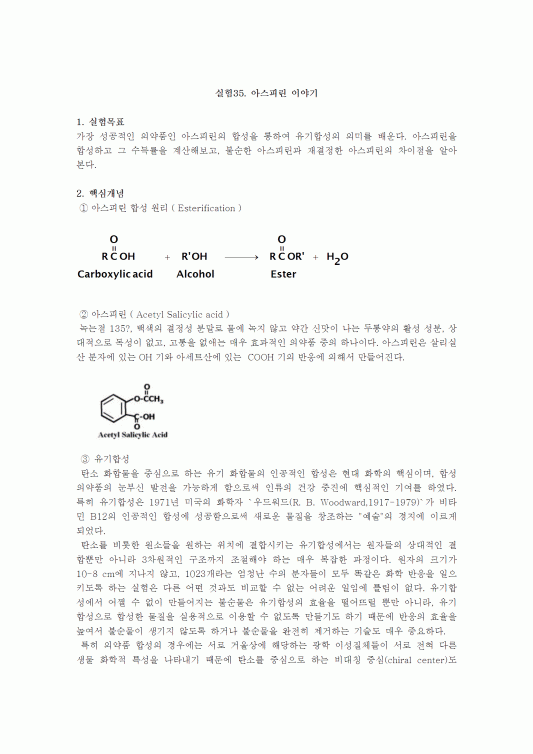 실험35. 아스피린 이야기