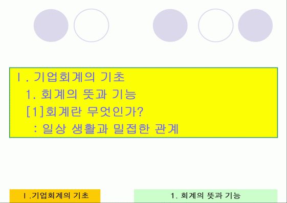 기업 회계의 기초