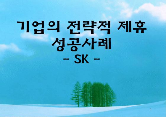기업의 전략적 제휴 성공사례 - SK -