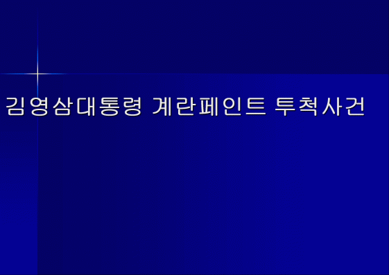 김영삼대통령 계란페인트 투척사건