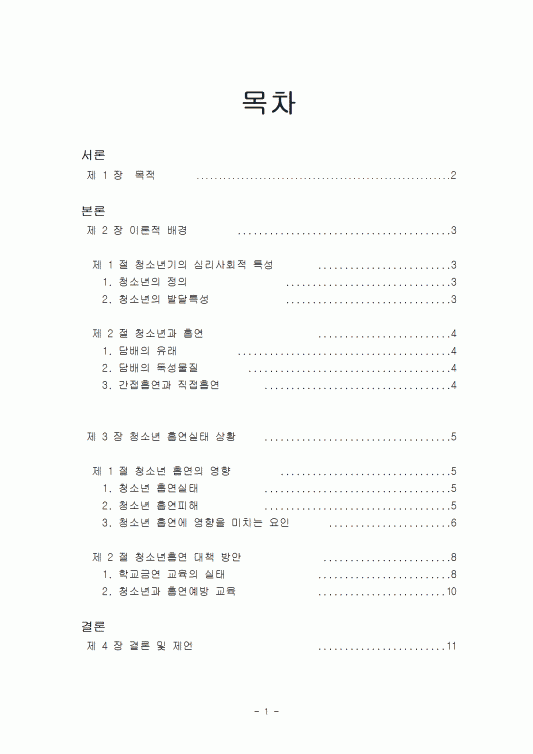 청소년과 흡연