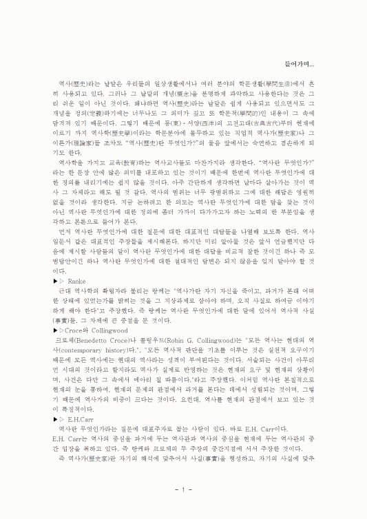 역사란 무엇인가? [사범/법학]