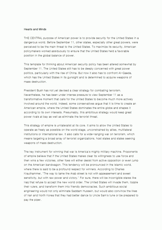Hearts and Minds -John J. Mearsheimer
