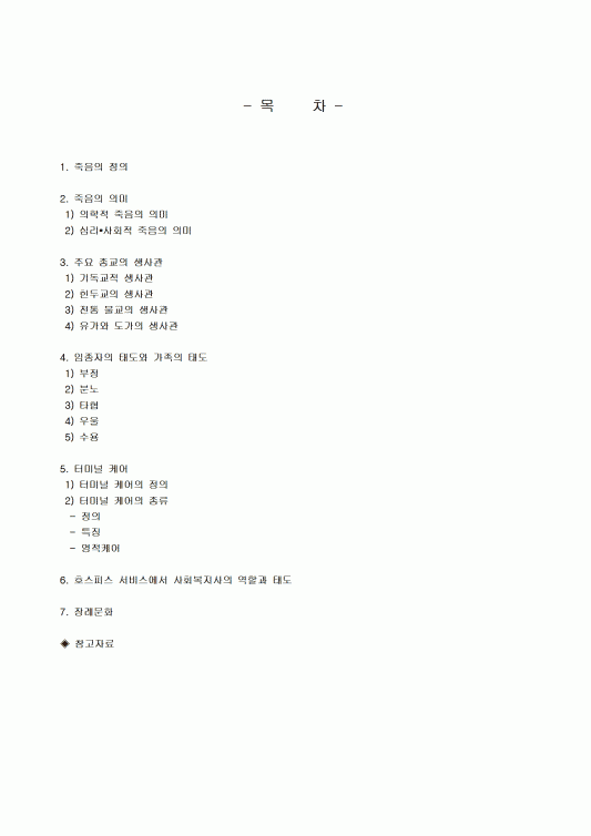 죽음의 이해와 영적케어