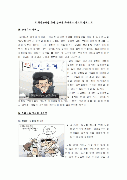 한국 정치의 문제