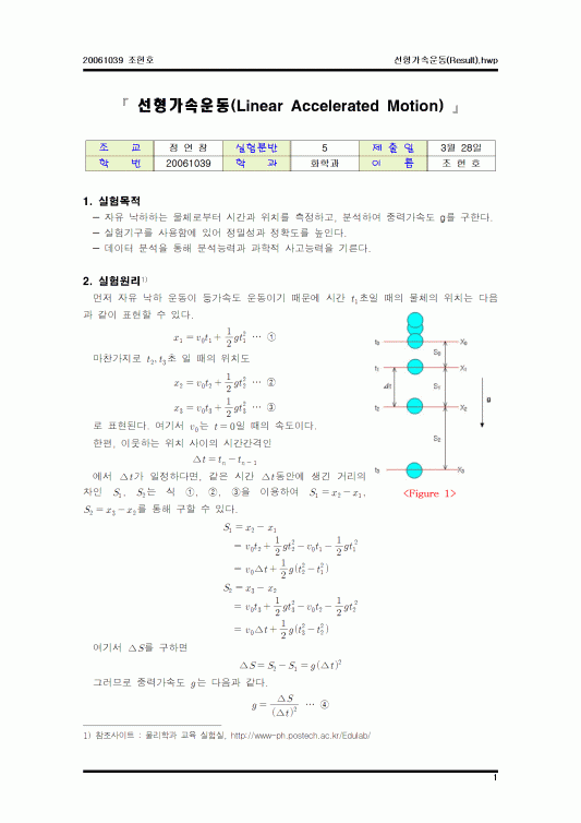선형가속운동 결과리포트