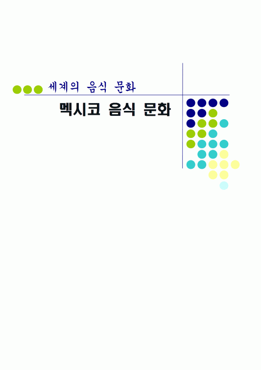 멕시코 음식 문화-세계의 음식 문화