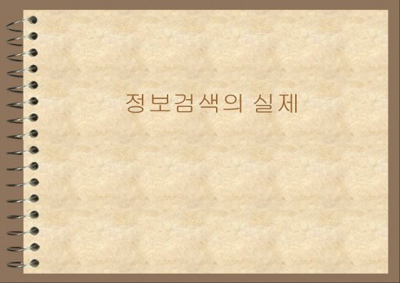 정보검색의 실제
