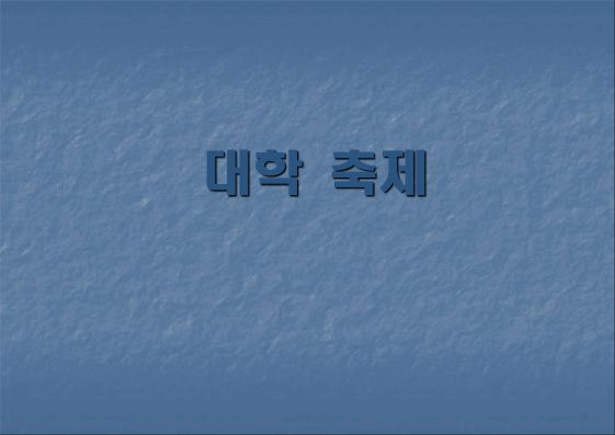 대학축제의 실태 및 문제점과 나아갈 방향
