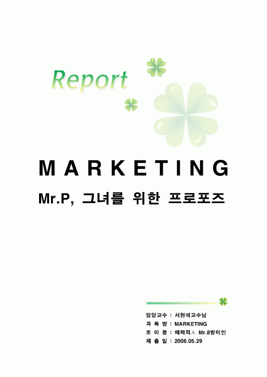 미스터피자 - 시장, 기업, 문제점, 설문지 조사 및 전략 도출