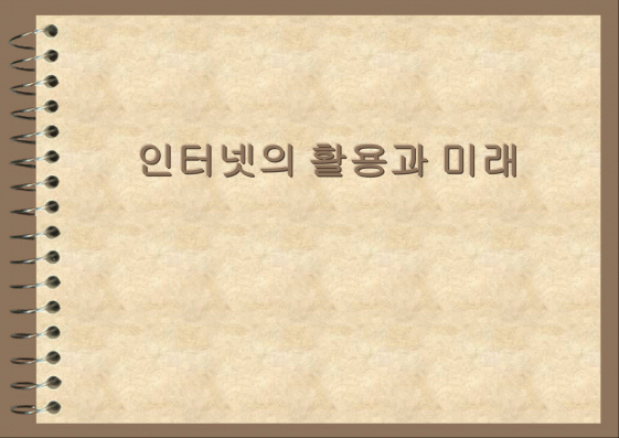 인터넷의 활용과 미래