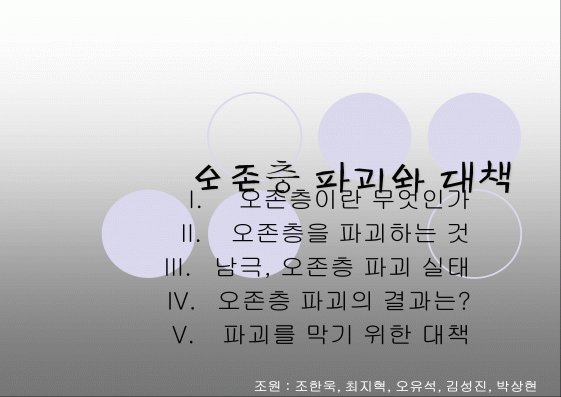 오존층 파괴와 대책