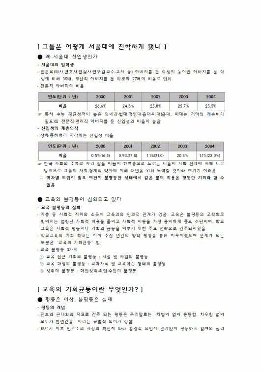그들은 어떻게 서울대에 진학하게 됐나