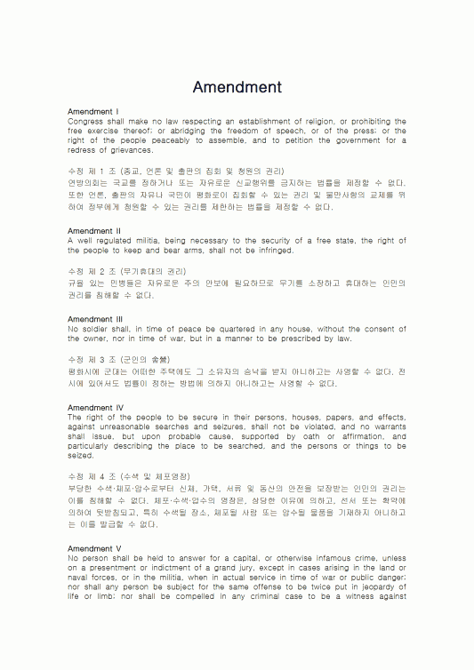 미국의 수정헌법