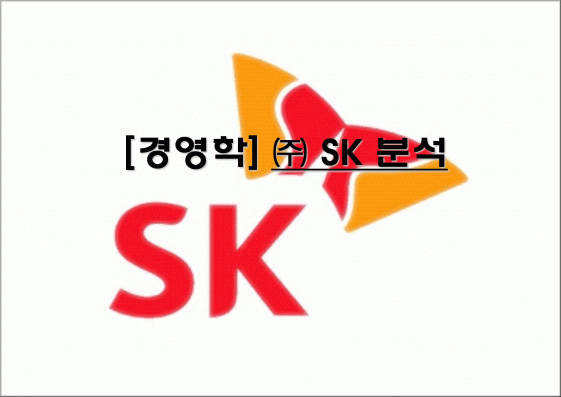 [경영학] ㈜ SK 분석