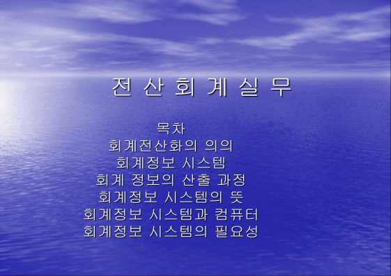 전산회계 실무