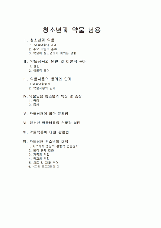 청소년과 약물 남용