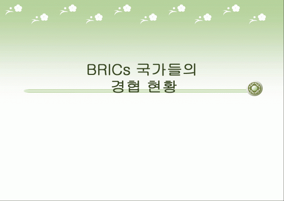 BRICs 국가들의 경협 현황