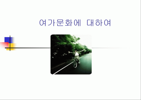 여가문화 레포트 자료