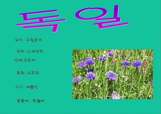 독일에 대해 레포트 자료