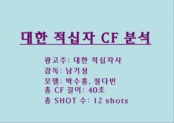 cf 분석(대한적십자)