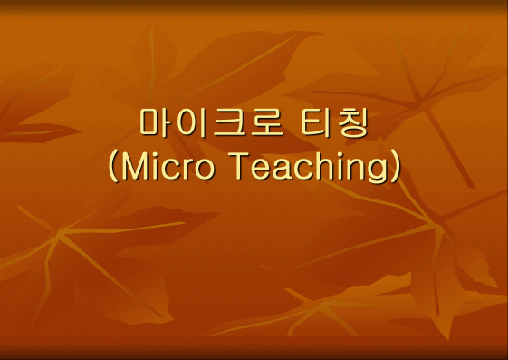 마이크로 티칭