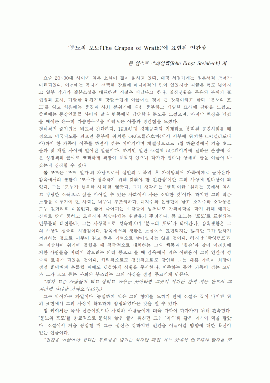 분노의 포도 레포트 자료