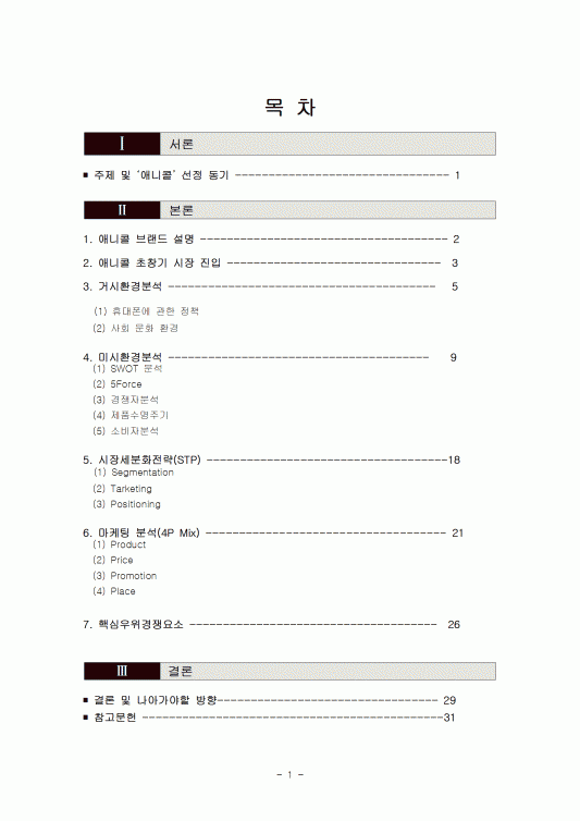 삼성 애니콜(Anycall) 분석