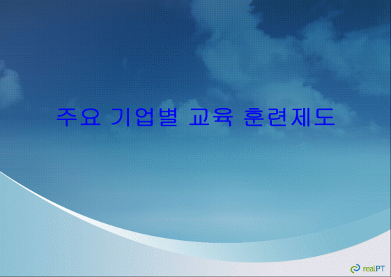 인적자원관리 - 주요 기업별 교육훈련제도