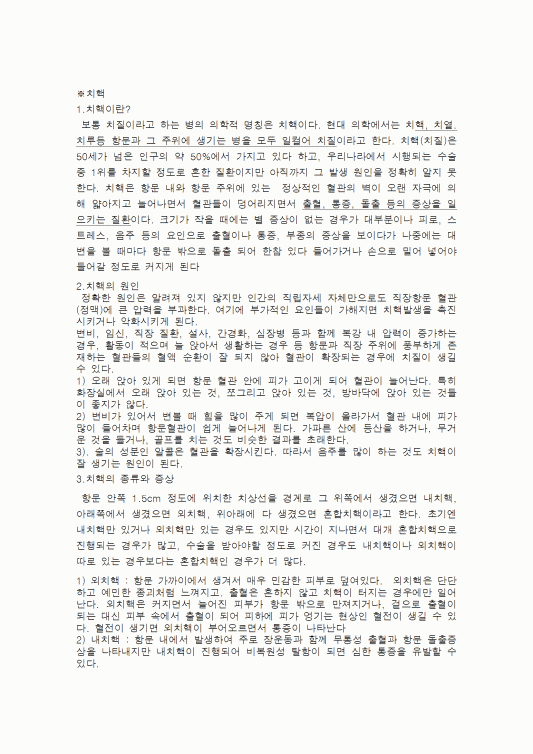 치질, 치루, 치열, 항문주위 농양의 이해