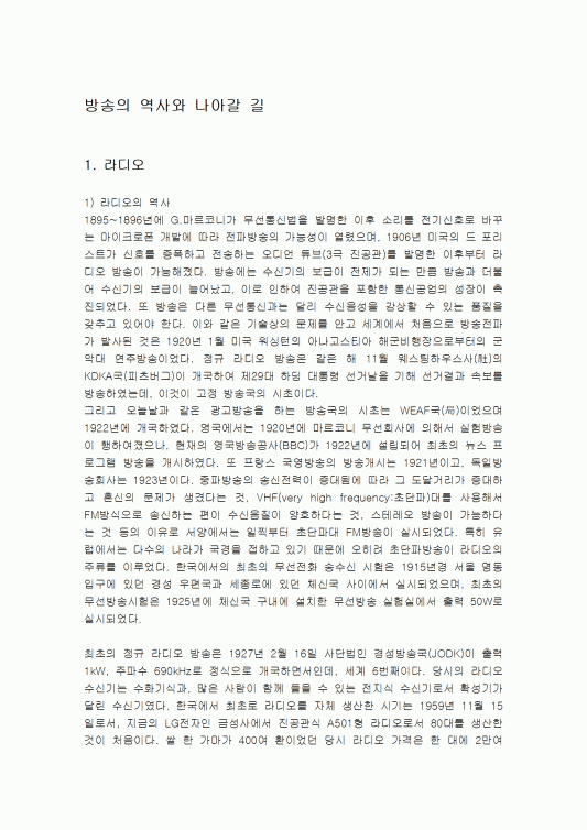 방송의 역사와 나아갈 길